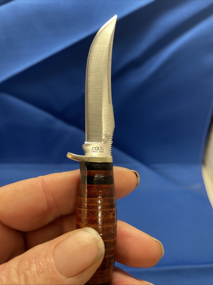 Colt Knife With Sheath Leather Handle | eBay