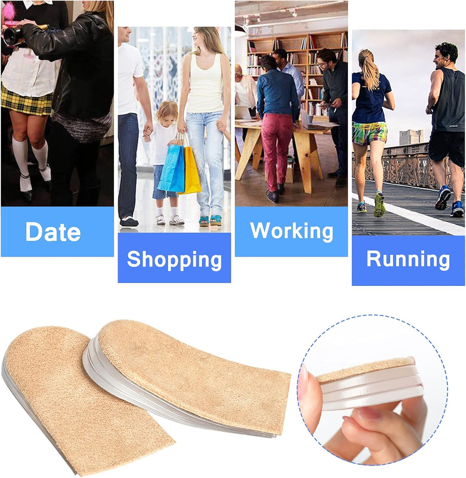 Heel Lifts for Leg Length Discrepancy, 4 Layers, Adjustable Orthopedic ...