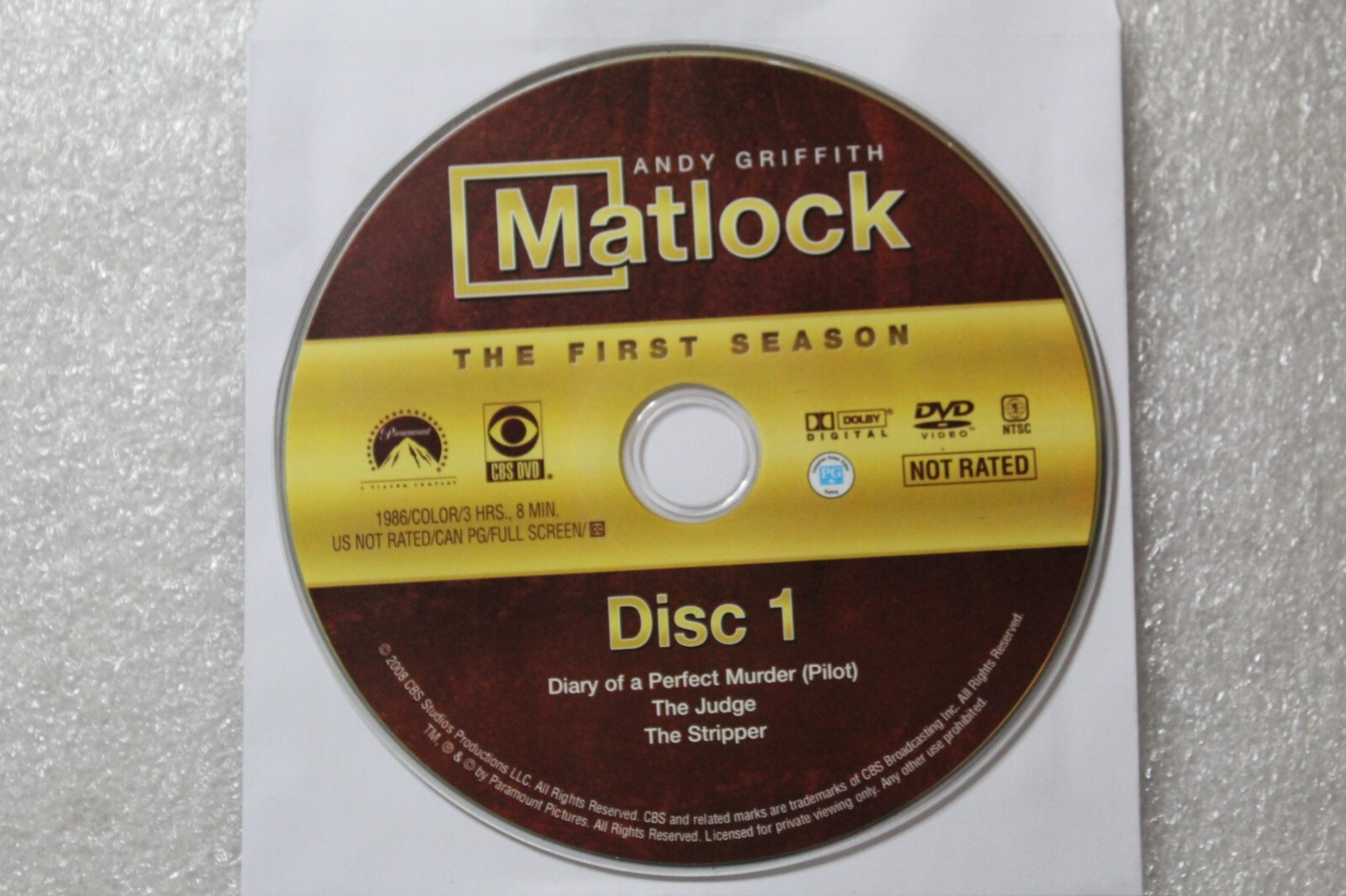 Matlock Season 1 Disc 1 DVD | eBay