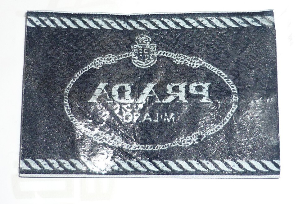 PRADA Logo Tag LABEL Replacement patch, 3"x2" | eBay