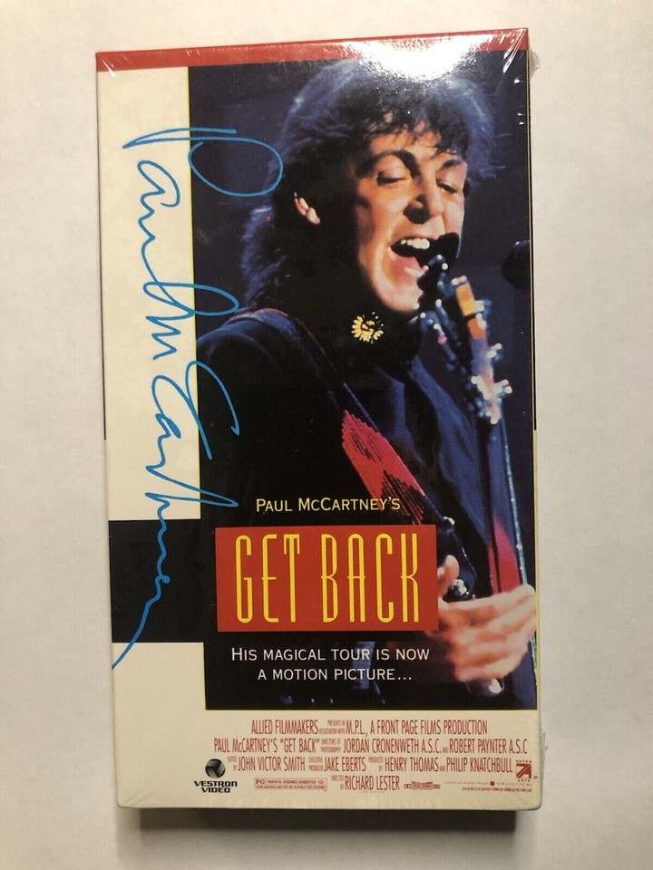 Paul McCartney VHS Get Back Tour Vintage 1990 The Beatles Classic Rock ...