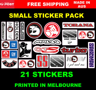 HOLDEN, TURBO MALOO, HSV SS GM TORANA- STICKERS SMALL PACK, Tool Box ...