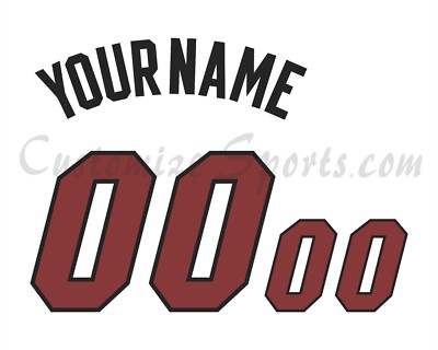 Basketball Miami Heat Customized Number Kit For 1999-2009 Home Uniform ...