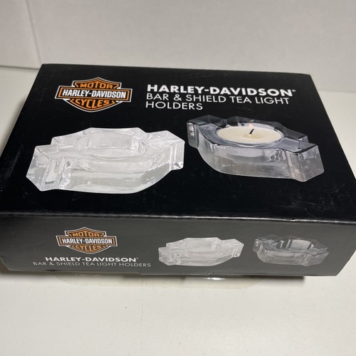 NEW Harley Davidson BAR & SHIELD TEA LIGHT HOLDERS Set of 2 HDL-19003 ...