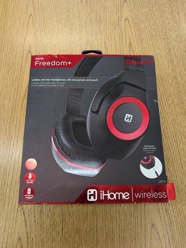 iHome Freedom+ Wireless Bluetooth Over-Ear Headphones Mic Remote Black ...