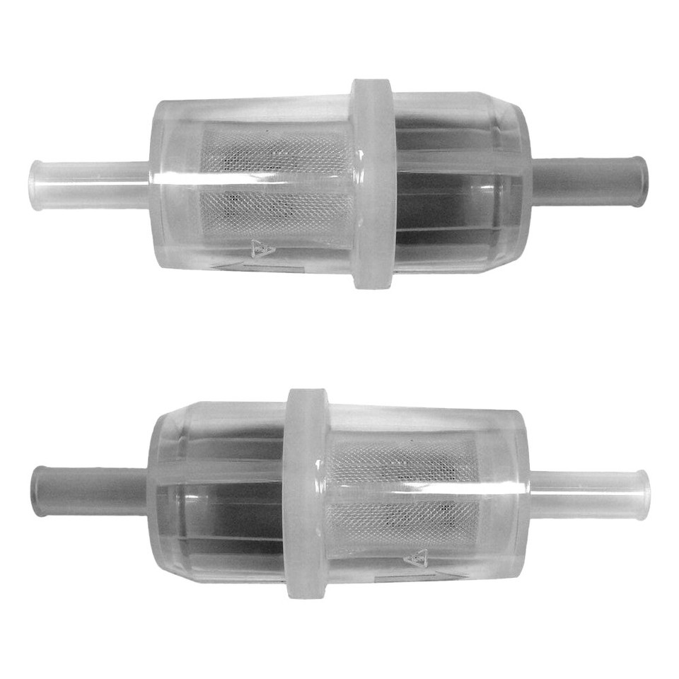 2 x Petrol In-Line Universal Clear Fuel Filters Fits 8mm Pipe Filter ...