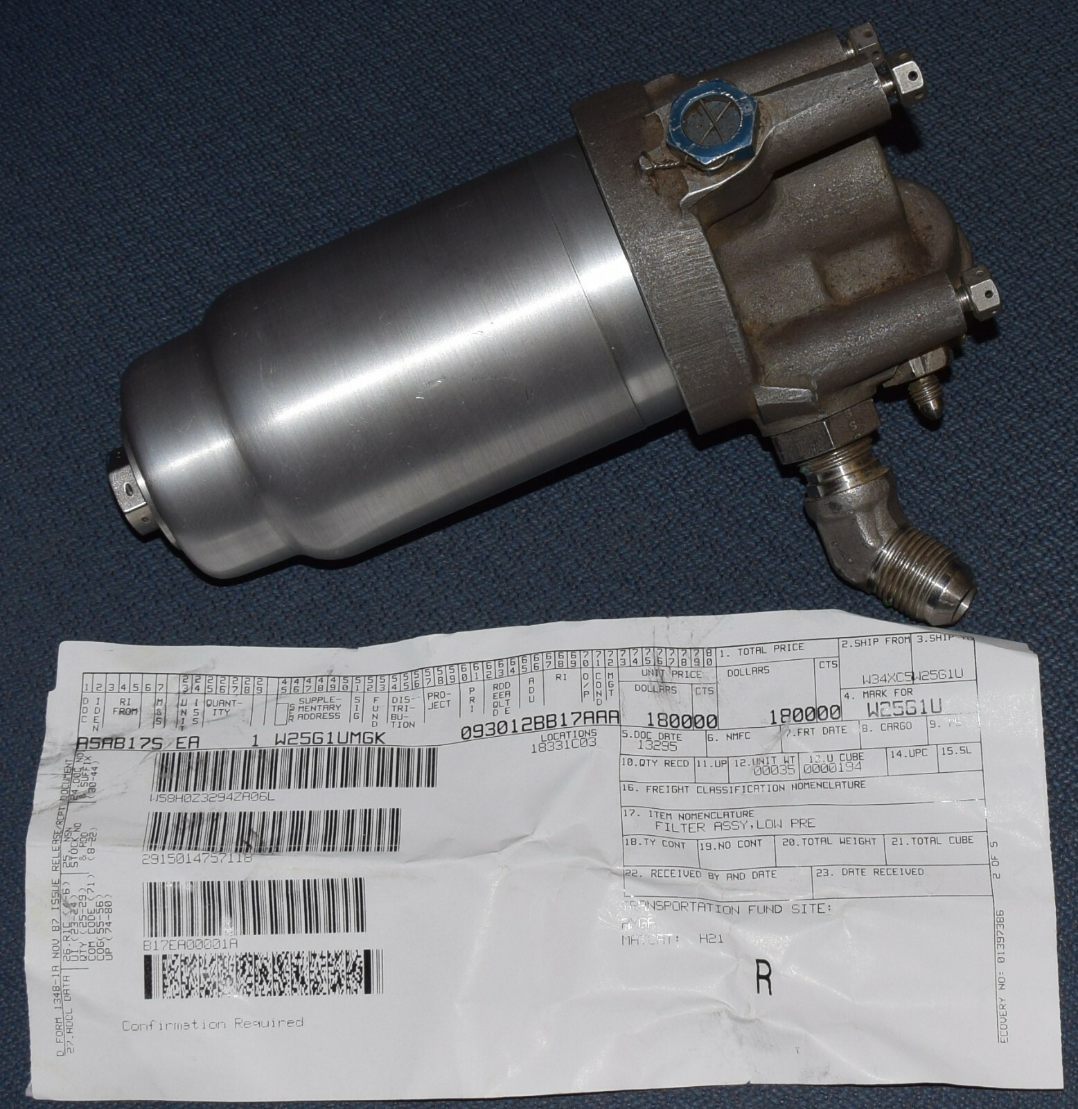 PTI OH-58D T703-AD-700 TURBINE ENGINE LOW PRESSURE FILTER ASSEMBLY ...