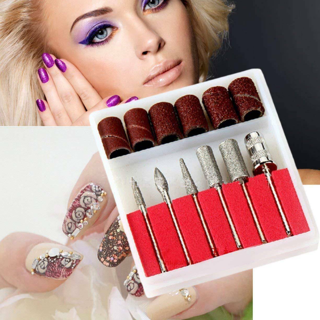 Nail Drill Bits Electric Manicure Machine Cutter Diamond File Gel ...
