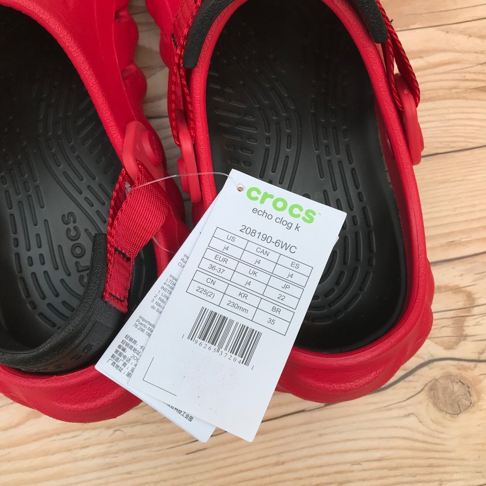 Crocs Echo Clog Red & Black Select-a-Size | eBay