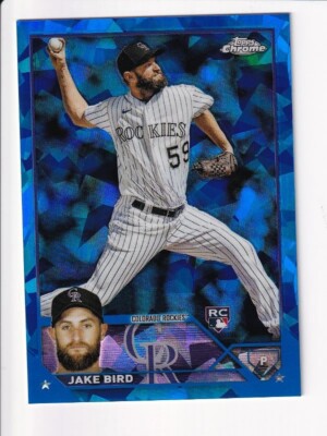 2023 Topps Chrome Update Sapphire Jake Bird Colorado Rockies RC # ...