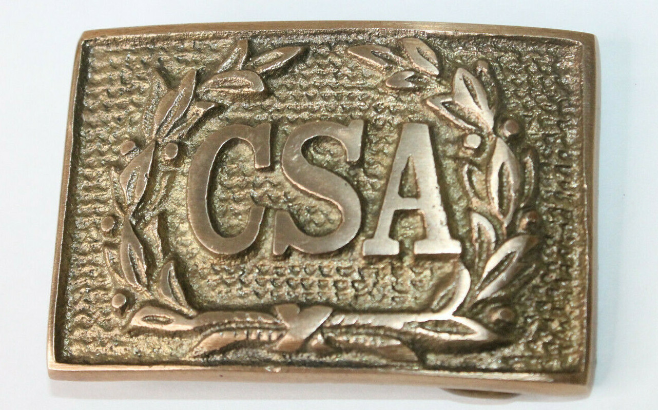 Antique Style Military Civil War Confederate CSA Belt Buckle SOLID ...