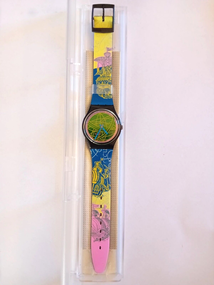 Swatch Gent New NOS The Globe GB137 1991 Vintage Wristwatch Years | eBay UK