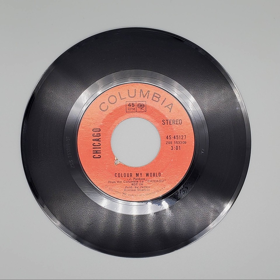 Chicago Make Me Smile / Colour My World Single Record Columbia 1970 4S ...