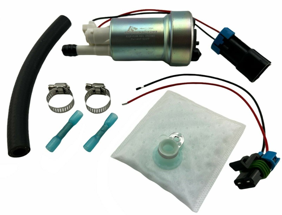 525 LPH HiFLow In Tank Fuel Pump w/ Installation Kit FLEX E85 FITS TI ...