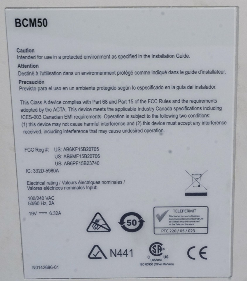 Nortel BCM50 NT9T6400 DSM 16+ Expansion Cabinet W/ A/C Adapter k | eBay