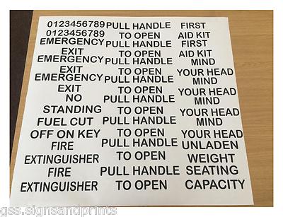 ( CUT VINYL ) BLACK LEGAL LETTERING VEHICLE COACH BUS MINIBUS PSV | eBay UK