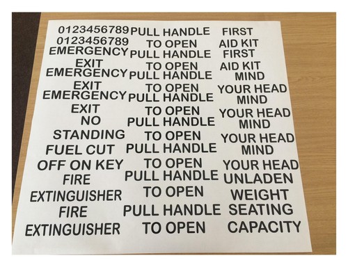 (CUT VINYL) -BLACK LEGAL LETTERING - BUS MINIBUS PSV COACH | eBay UK