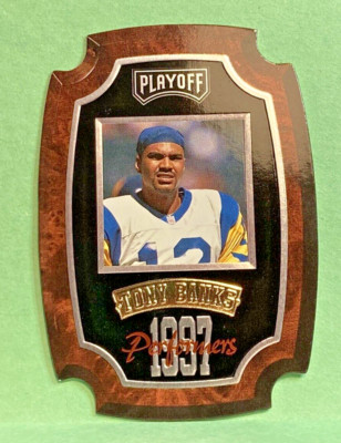 1997 Playoff Contenders TONY BANKS Performer Plaques Card #35 Rams | eBay