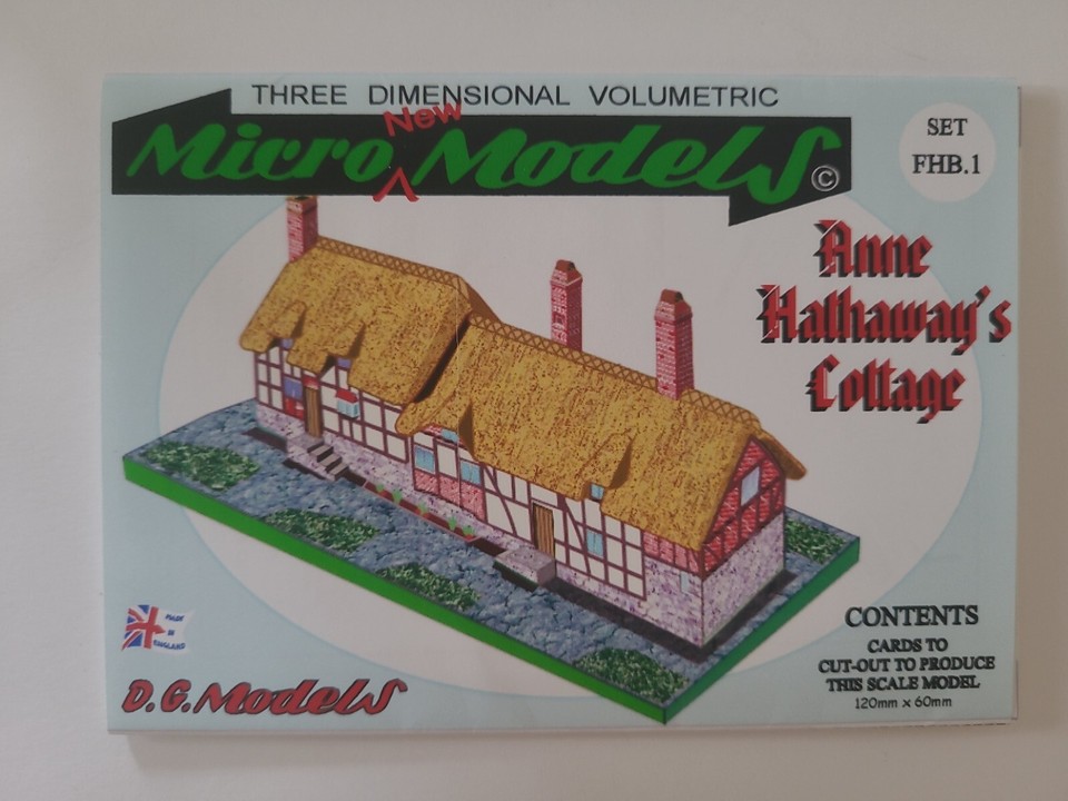 Micromodels ANNE HATHAWAY'S COTTAGE SET FHB1 Micro New Models card ...