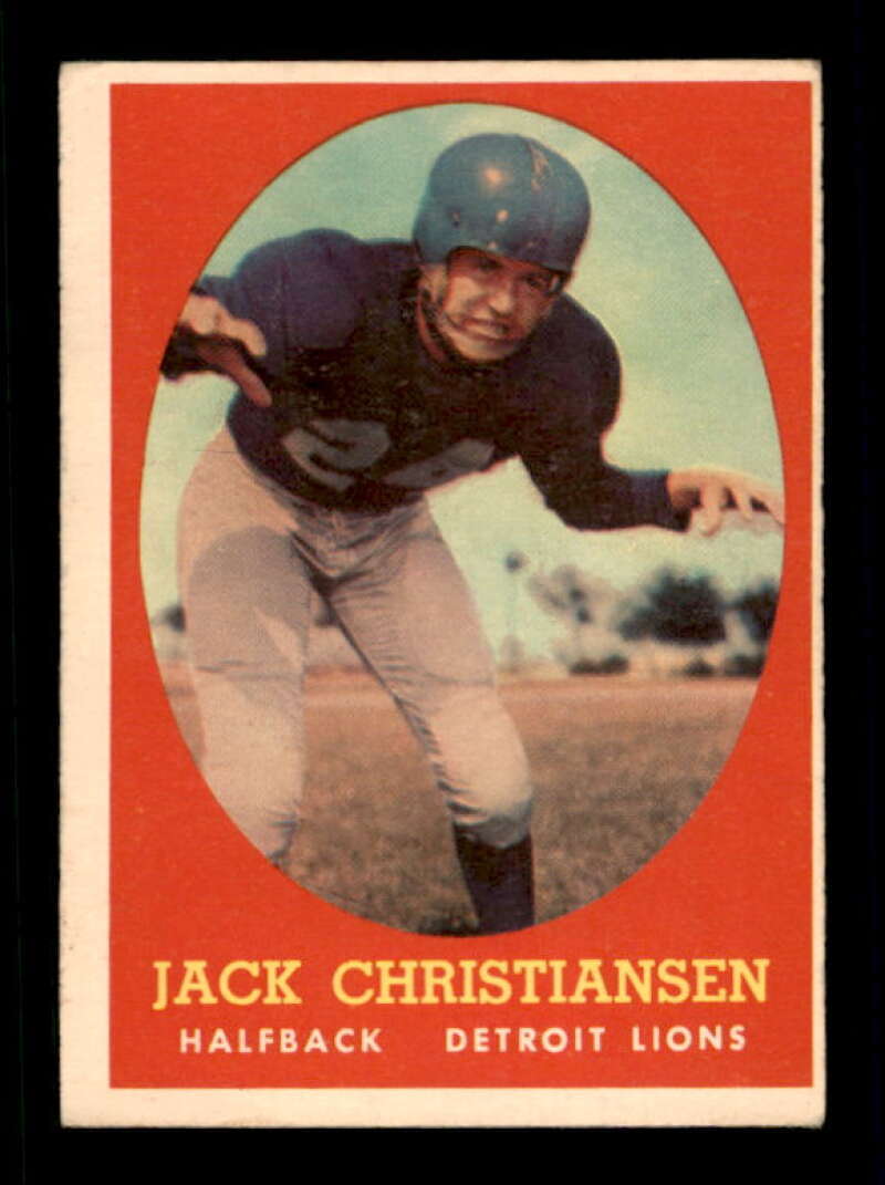 1958 Topps #70 Jack Christiansen GVG Lions 563432 | eBay