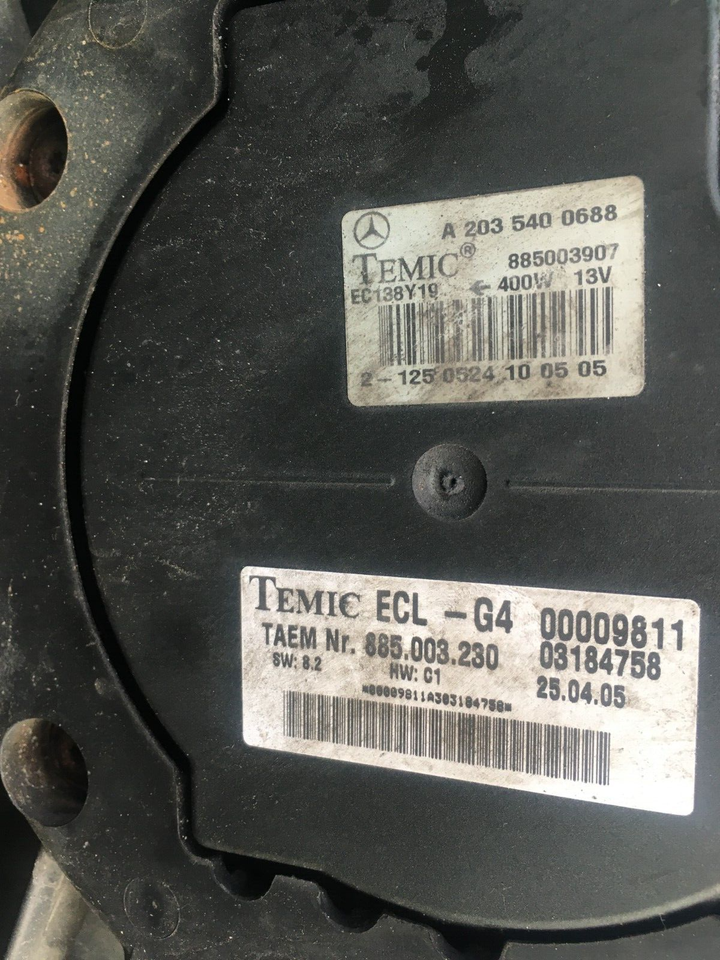 MERCEDES C CLASS W203 RADIATOR COOLING FAN 400WATT A2035001593 | eBay UK