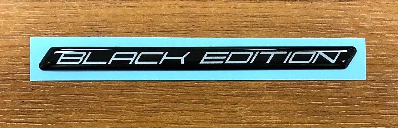 BLACK EDITION 96mm Slimline HIGH GLOSS DOMED GEL Sticker/Decal | eBay UK