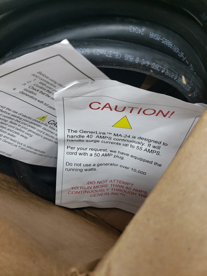 GenerLink MA-24 Non Surge L14-50-20 Power Cord | eBay