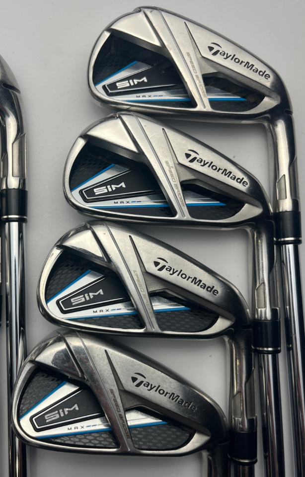 TaylorMade Sim Max Irons 4-PW, AW - KBS Max 85 Stiff Flex - Good | eBay