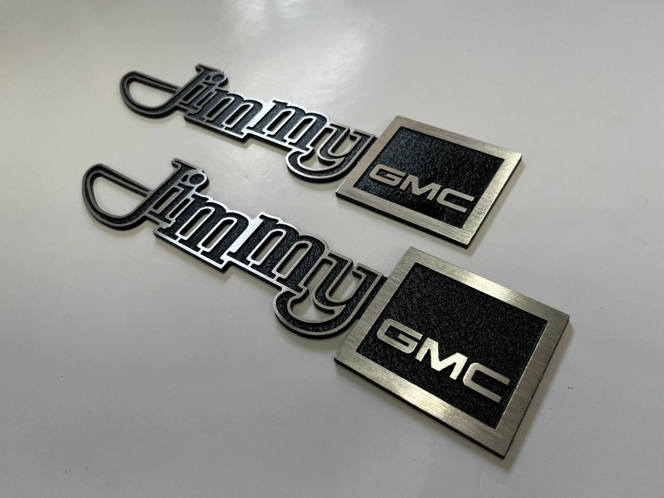 Jimmy GMC Squarebody Emblem x2 CNC Billet C10 C20 C30 Badge Chevy K5 | eBay