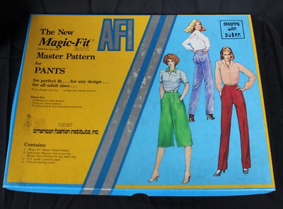 Vtg Magic Fit Master Pattern Kit AFI Designing with Susan Sewing Pants ...