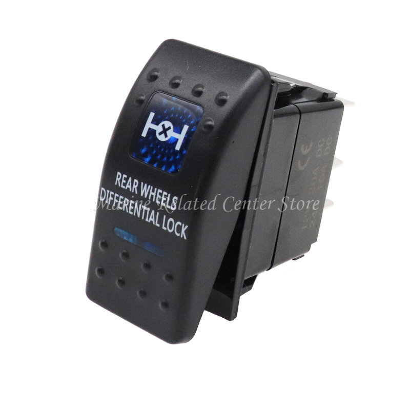 LED Light Rocker Toggle Switch On Off 12V Boat Car Blue Red for Carling ...
