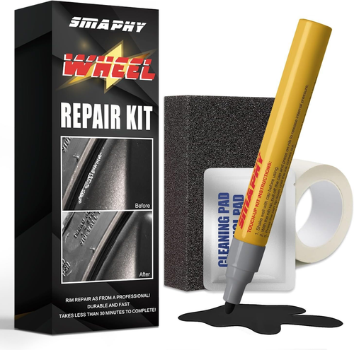 Wheel Scratch Repair Kit, Black Rim Touch up Paint, Wheel Repair Kit ...