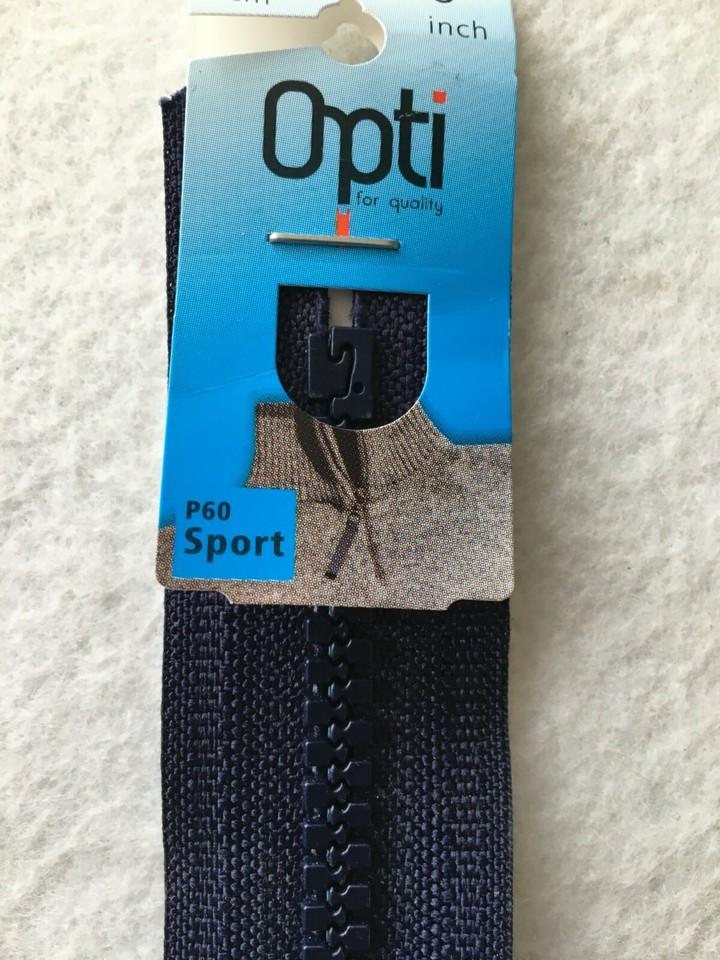 OPTI P60 Sport Open & Closed End #5 Zips Chunky Plastic Teeth Zipper ...