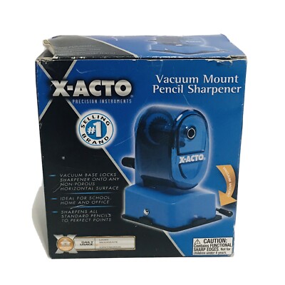 X-Acto Manual Pencil Sharpener With Vacuum Mount Bottom Xacto Blue ...