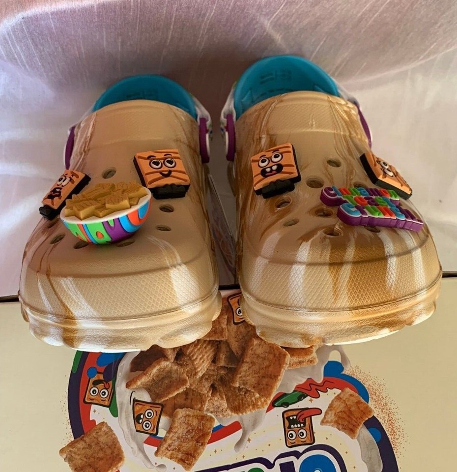 Crocs Cinnamon Toast Crunch x Classic US Shoe Size-J1 (207925-2E9) | eBay