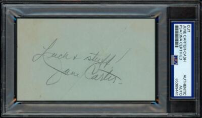 JUNE CARTER CASH vintage autograph cut | Country Great - signed PSA/DNA ...