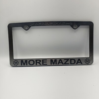 Zoom Zoom More Mazda Silver Plastic License Plate Frame CX-5 CX-9 | eBay