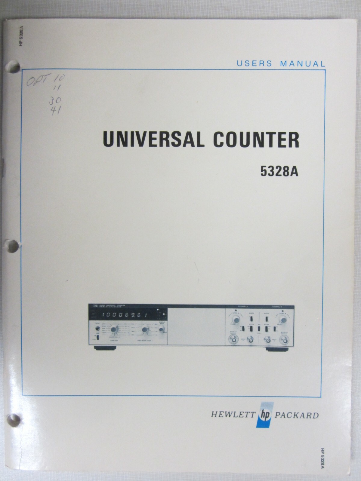 Hewlett Packard 5328A Universal Counter User's Manual 05328-90017 | eBay