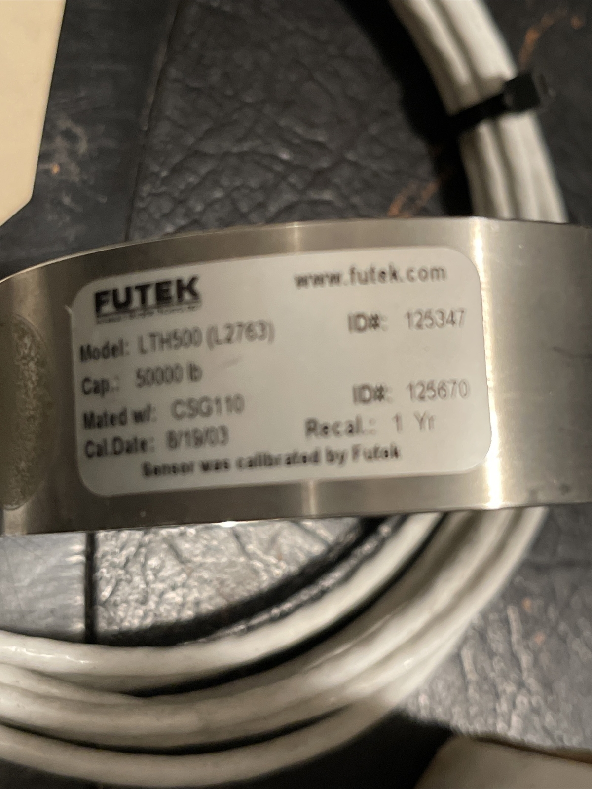 FUTEK LTH500 QSH01880, 50000 lb , Donut Load Cell , 1 1/4" ID 4 ...