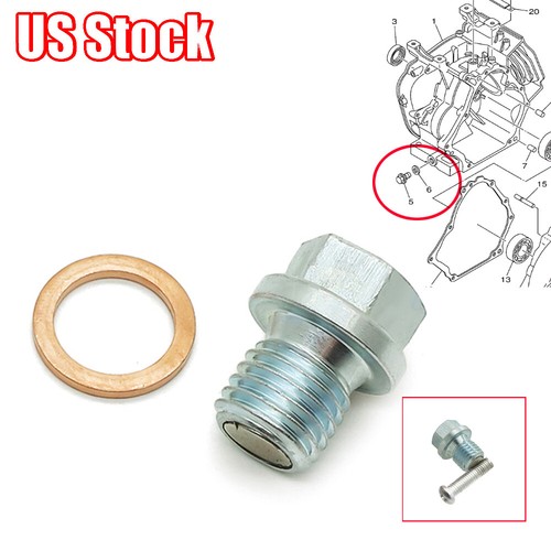 Magnetic Oil Drain Plug For Honda TRX 70 90 125 200 250 300 350 400 420 ...