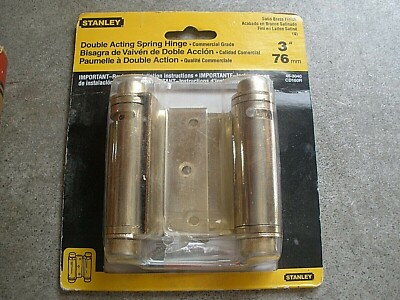 NEW Stanley Double Acting Spring Hinge Commercial Grd Satin Brass ...