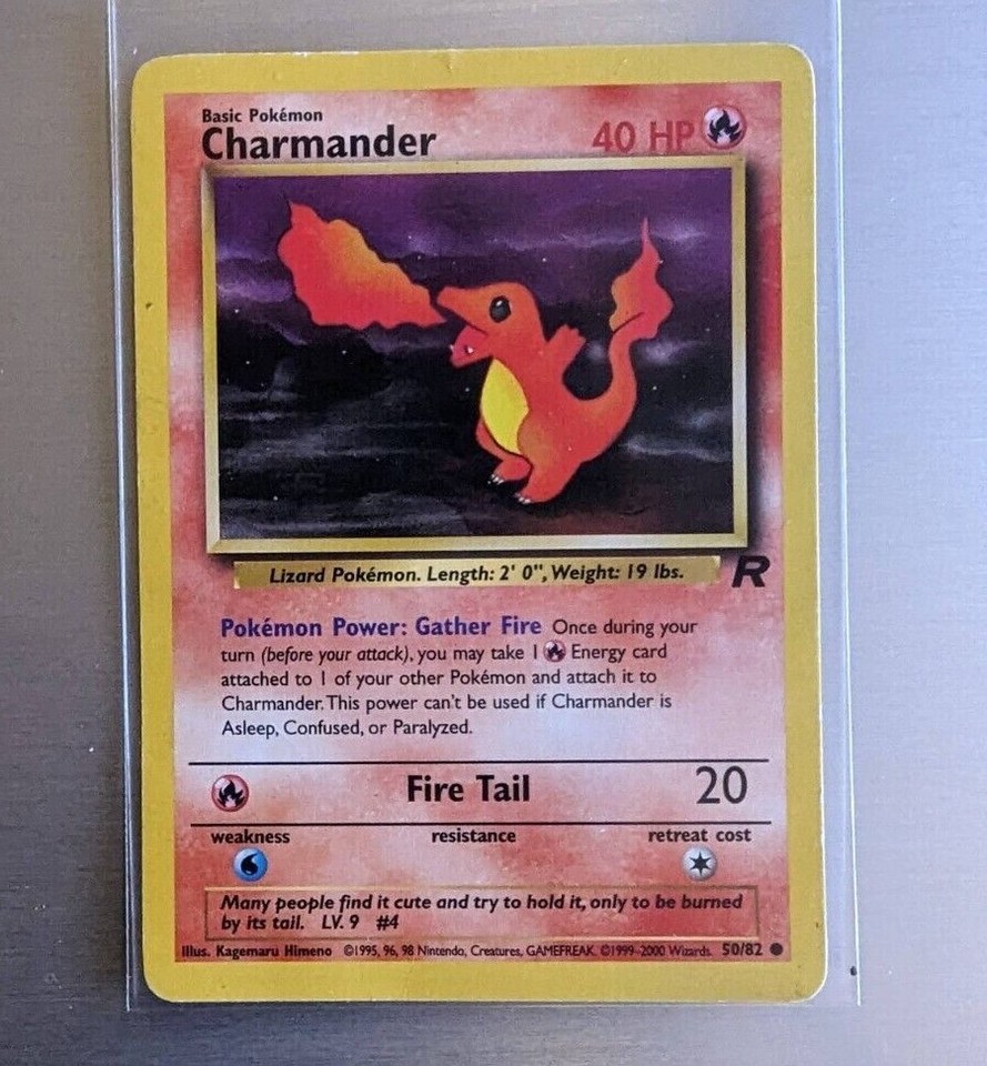Rare 1995 Charmander Pokémon 1st Edition Team Rocket Excellent ...