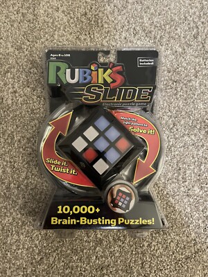 Rubik's Slide Electronic Game 10,000+ Brain Busting Puzzles Rubiks Cube ...