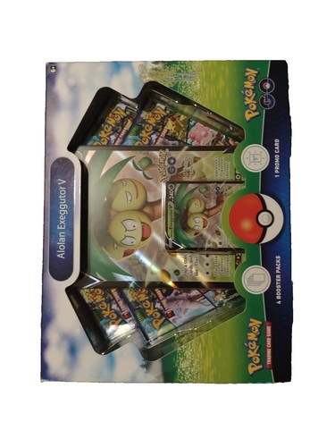 Pokemon GO TCG Trading Card Game: Alolan Exeggutor V Box - 4 Booster ...