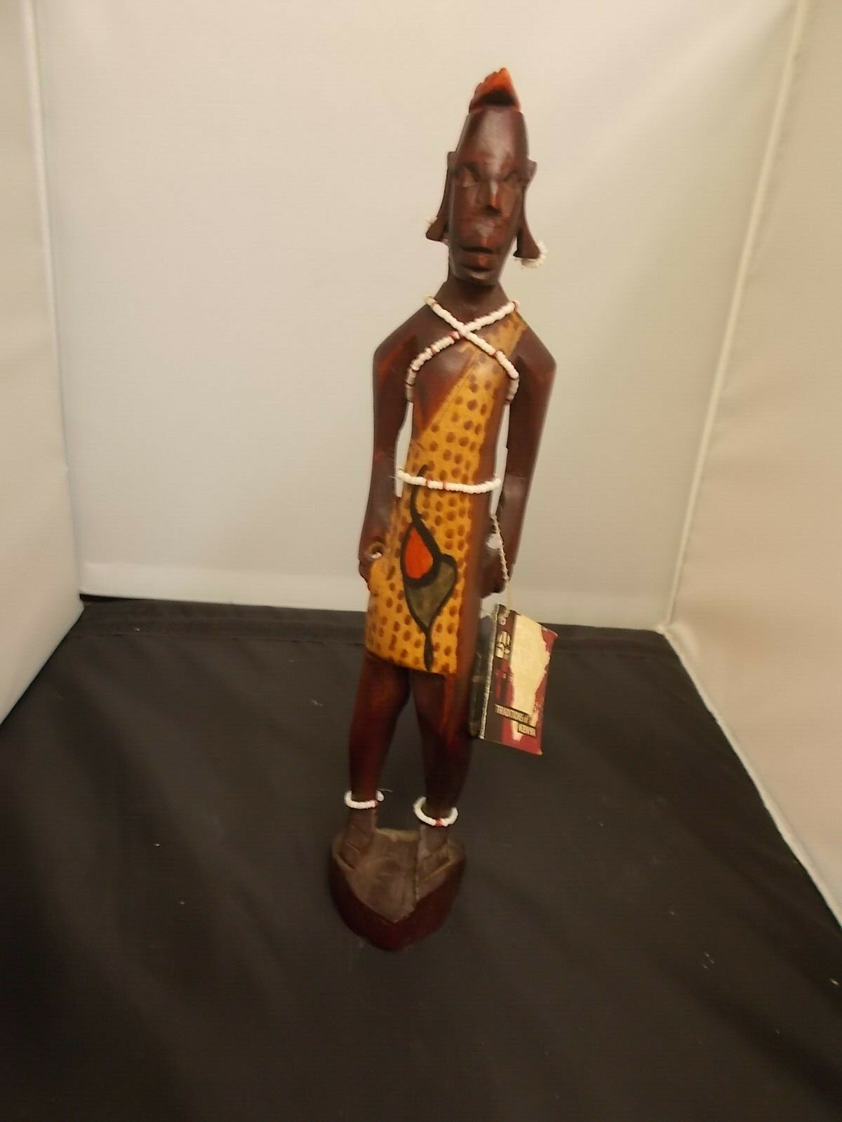 African Man Handcrafted Wood Carved Figurine Kenya TIKI | eBay