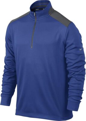 NIKE Men's Dri-FIT Half Zip 1/2 Zip Golf Pullover - Blue & Gray - Men's ...