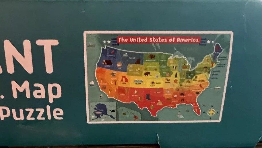 Chuckle & Roar Giant Floor Puzzle - USA Map - 50pc | eBay