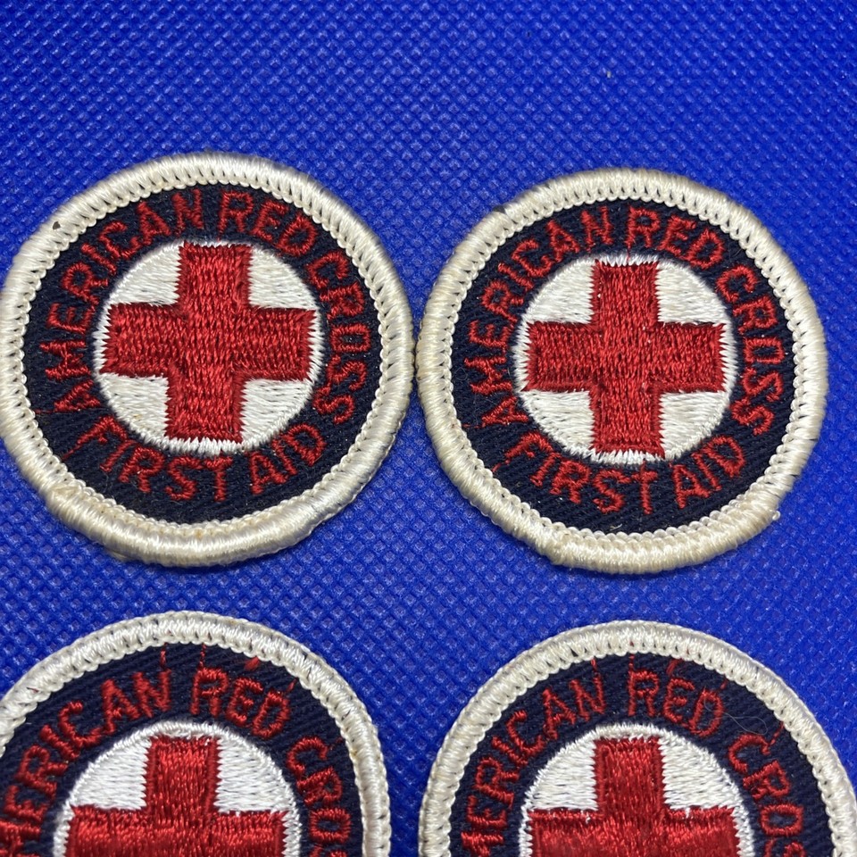 American Red Cross First Aid Patches Vintage Embroidered Sew On | eBay