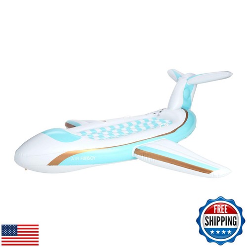 FUNBOY Giant Inflatable Luxury Private Jet Airplane Pool Float, Luxury ...