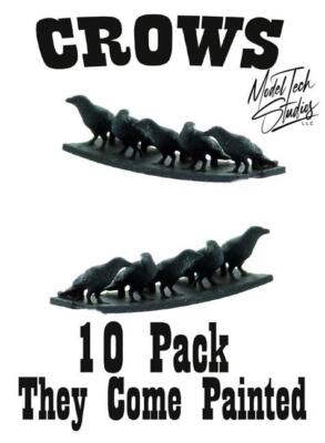 S Scale Birds Crows 10 Pack of finished Black Crows 1/64 scale | eBay